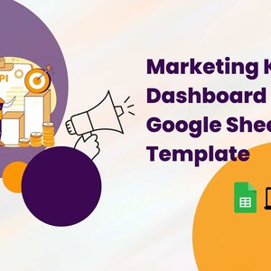 Marketing KPI Dashboard Google Sheets Template Dynamic Key Performance Indicator Dashboard - Etsy