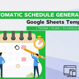 Automatic Schedule Generator Google Sheets Template | Google Scheduler ...