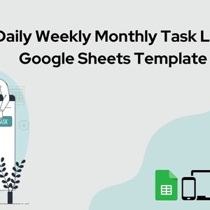 Daily-weekly-monthly Task List | Google Sheets Template | Task Tracking ...