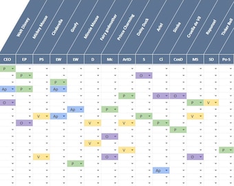 Work Breakdown Structure - Responsibility Assignment Matrix | RACI Chart | Excel Template ...