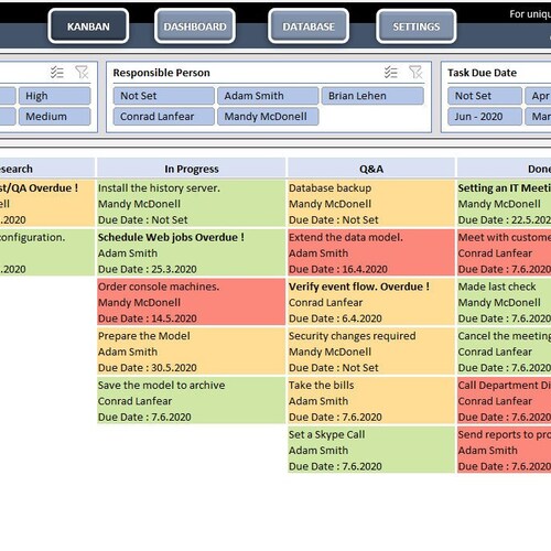 Team to Do List Template Excel Task Tracker Todo List - Etsy