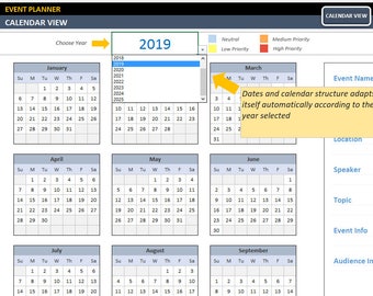 Interactive Excel Calendar Template