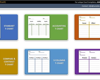 T Account Template Excel