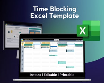Printable Time Blocking Template - Etsy UK