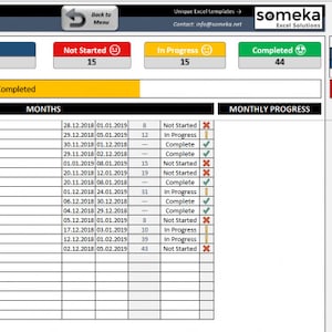 Daily-weekly-monthly Task List Template | Excel Template | Excel Task ...
