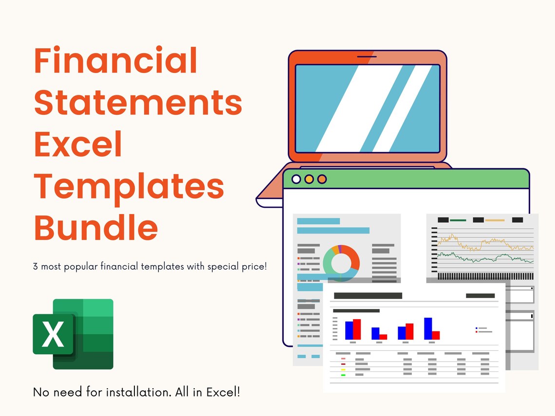 Financial Statements Excel Templates Bundle (Instant Download) - Etsy