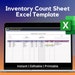 Inventory Count Sheet | Excel Template | Stock Management Tool ...