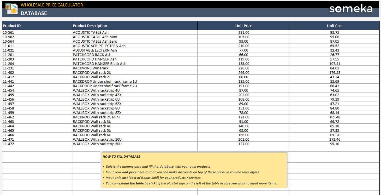 Excel-sjabloon voor groothandelsprijscalculator Prijslijst maken - Etsy ...