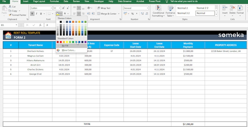 Rent Roll Template | Excel Template | Property Management Tool | for ...