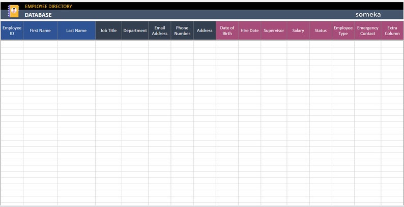 Employee Directory Template | Google Sheets Template | Online Contact ...