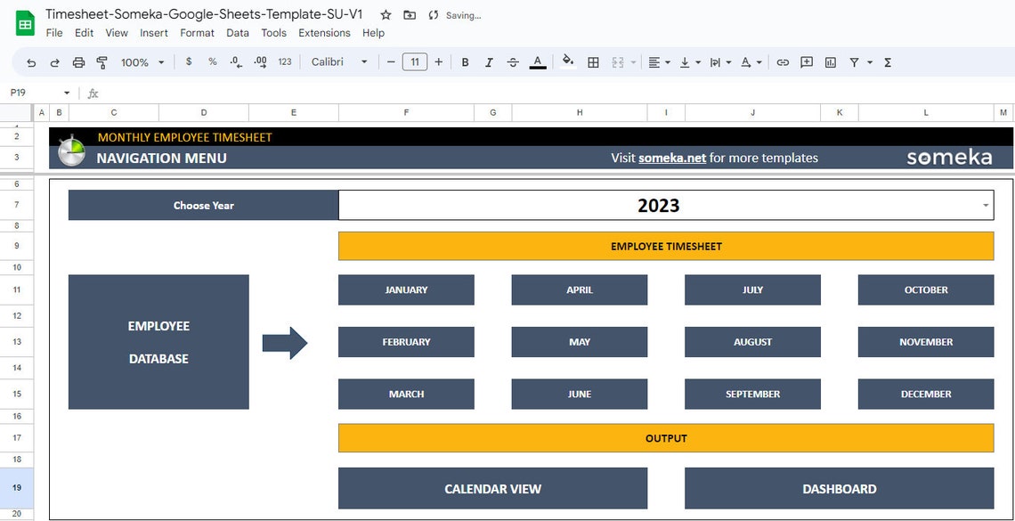 Automated Timesheet Google Sheets Template | Monthly Time Tracking - Etsy