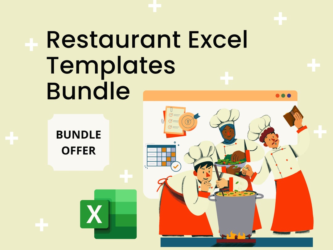 Restaurant Excel Templates Bundle | Food Business Tools - Etsy