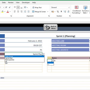 Sprint Planning Dashboard | Excel Template | Agile Project Management ...