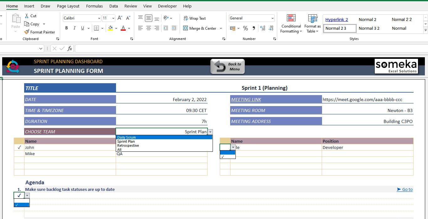 Agile Product Backlog Excel Template