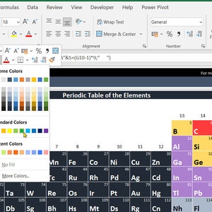 Periodic Table Excel Worksheet | Printable Periodic Table | Periodic ...