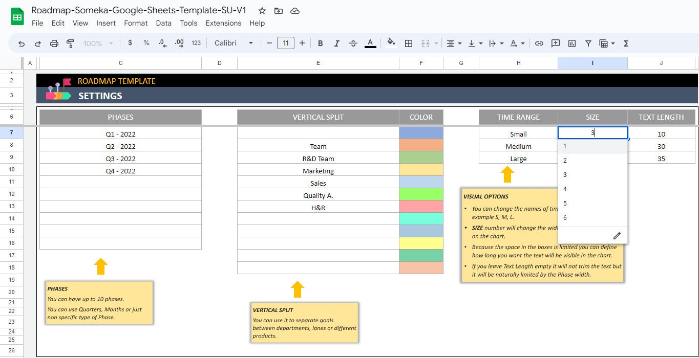 Roadmap Template for Google Sheets | Roadmap Maker | Project Tracker ...