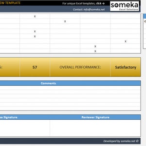 Performance Review Template Printable Excel Template Manager Evaluation ...