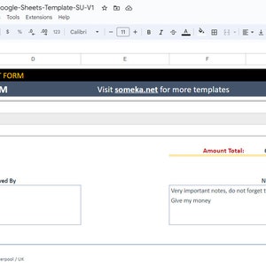 Expense Reimbursement Form: Printable Google Sheets Template - Etsy