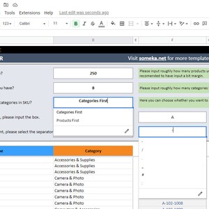 SKU Generator | Google Sheets Template | Generate Unique Codes for Your Products - Etsy