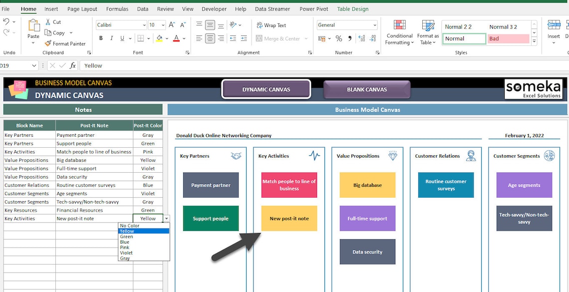 Business Model Canvas Excel Template: Strategic Planning Tool - Etsy