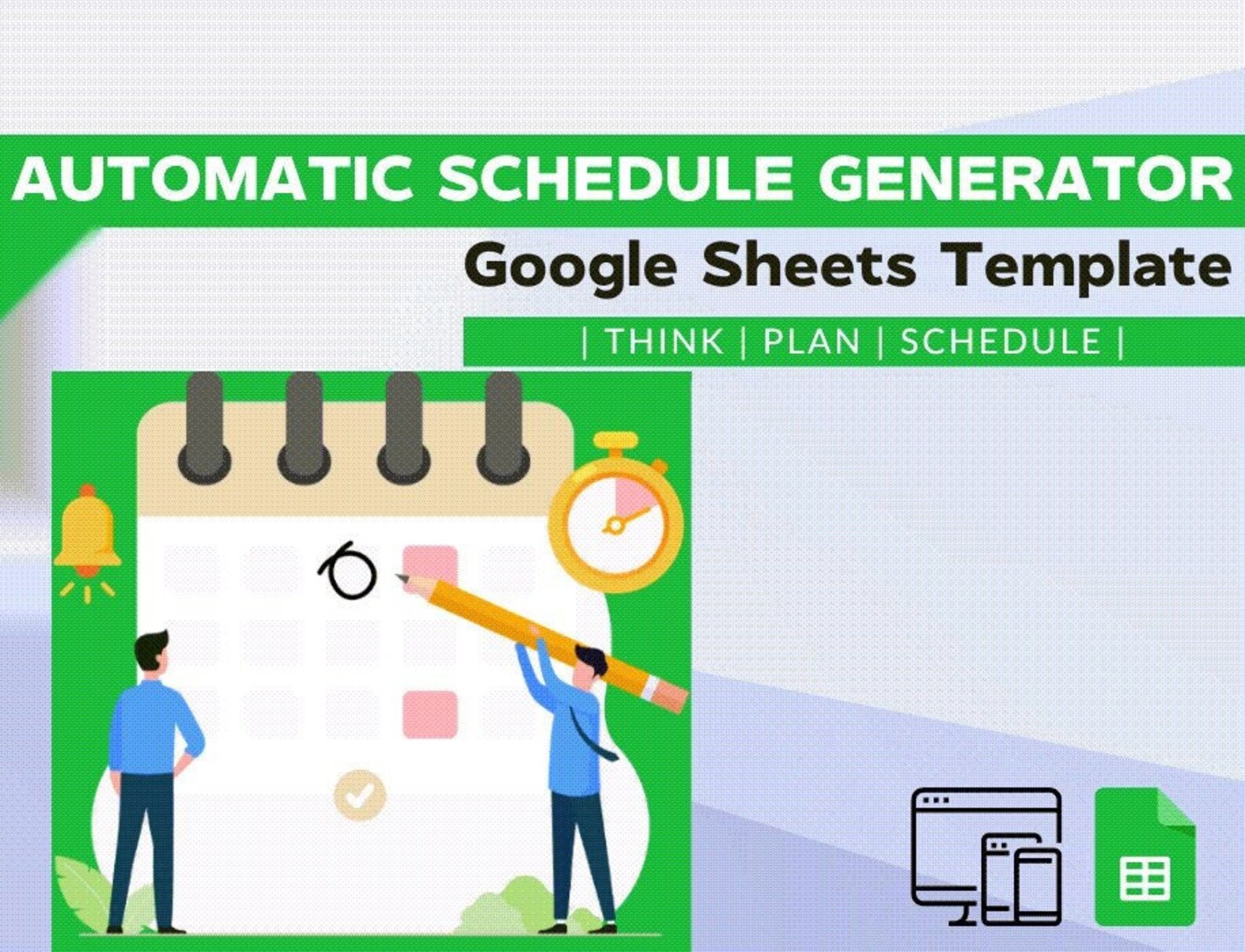 Automatic Schedule Generator Google Sheets Template | Google Scheduler ...