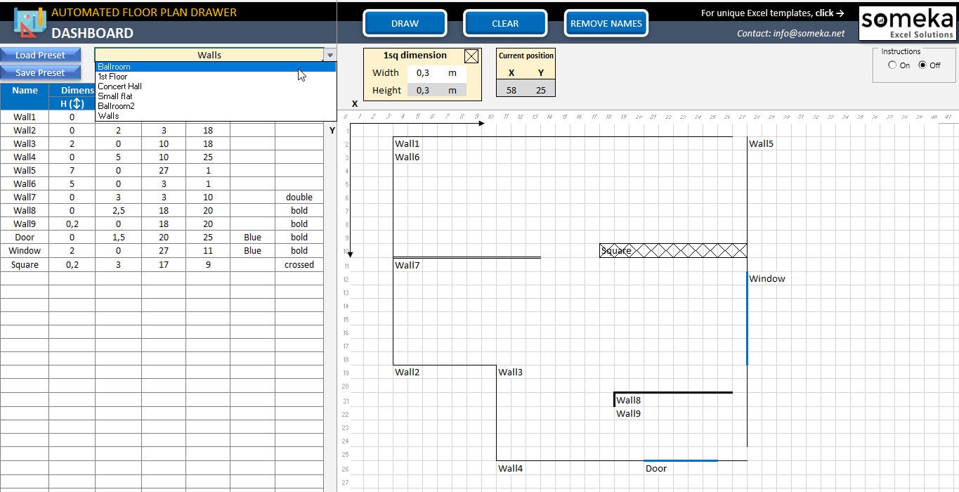 Digital Automated Floor Plan Template Automatic Floor Plan House Floor ...