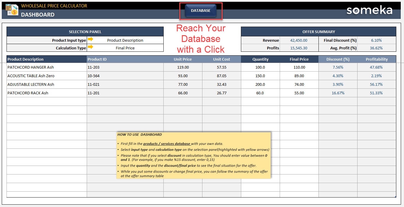 Wholesale Price Calculator Excel Template | Create Price List - Etsy