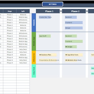 Roadmap Template Excel Template Product Planning Process Management ...