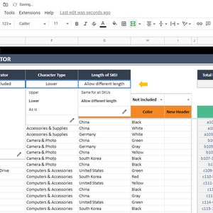 SKU Generator | Google Sheets Template | Generate Unique Codes for Your Products - Etsy
