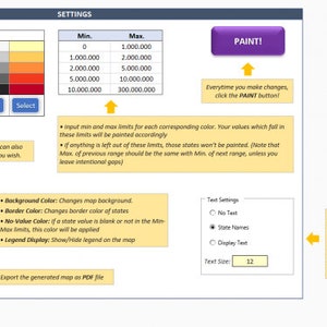 Turkey Geographic Heat Map | Excel Template | Density Map | Automatic ...