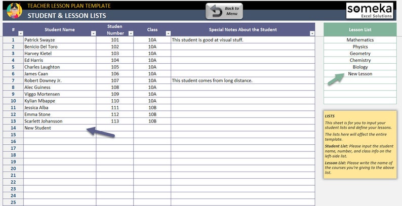 Teacher Lesson Plan Excel Template: Weekly & Daily Planner (digital) - Etsy