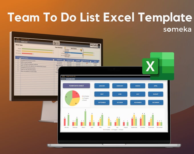 To Do List Excel Spreadsheet Digital Download Excel Template Digital to Do List Printable Task ...