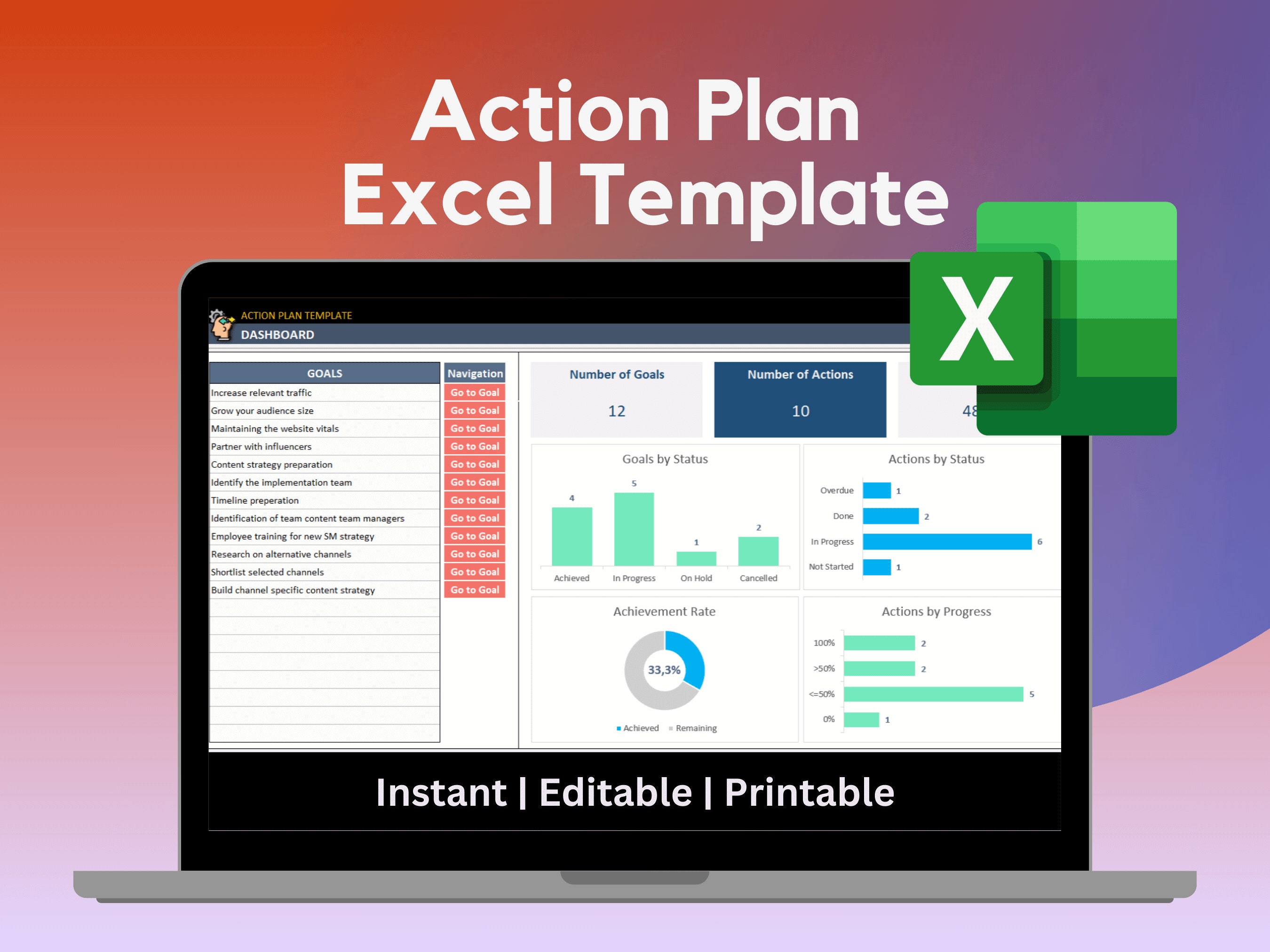Action Plan Template Excel