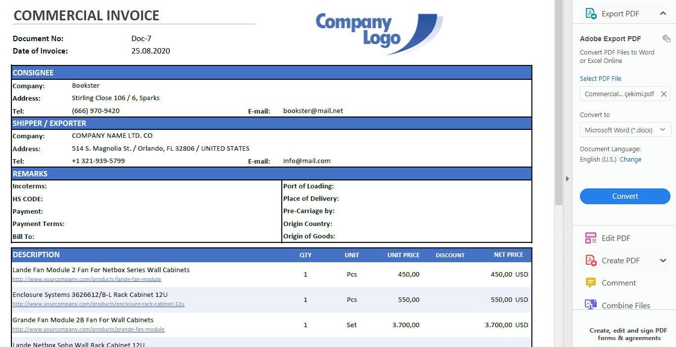 Commercial Invoice Tracker Excel Template | Invoicing Spreadsheet ...