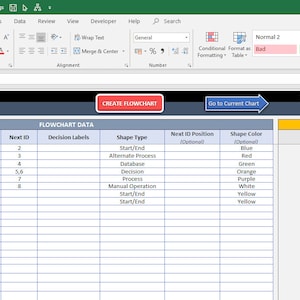 Automatic Flowchart Maker | Flowchart Generator | Excel Template | Workflow Diagram | Visio ...
