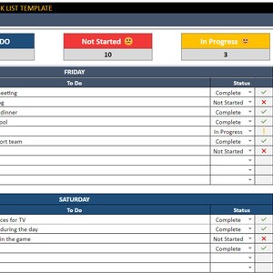 Daily-weekly-monthly Task List | Google Sheets Template | Task Tracking ...