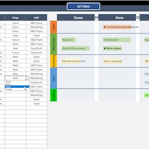 Roadmap Template Excel Template Product Planning Process Management ...