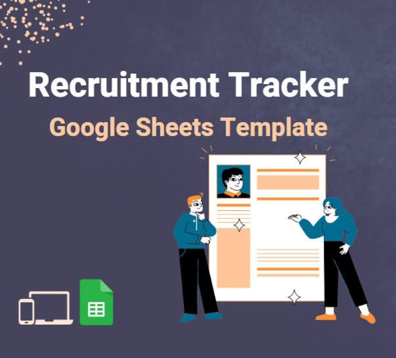 Recruitment Tracker | Google Sheets Template | Recruit Track Dashboard ...