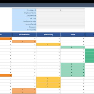 Employee Evaluation | Google Sheets Template | Performance Review Tool ...