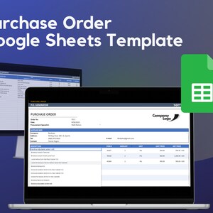 Purchase Order Template Google Sheets Editable PO Printable Purchase ...