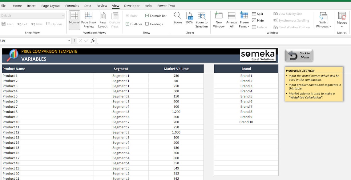 Competitor Price Comparison Excel Template: Market Analysis Tool - Etsy