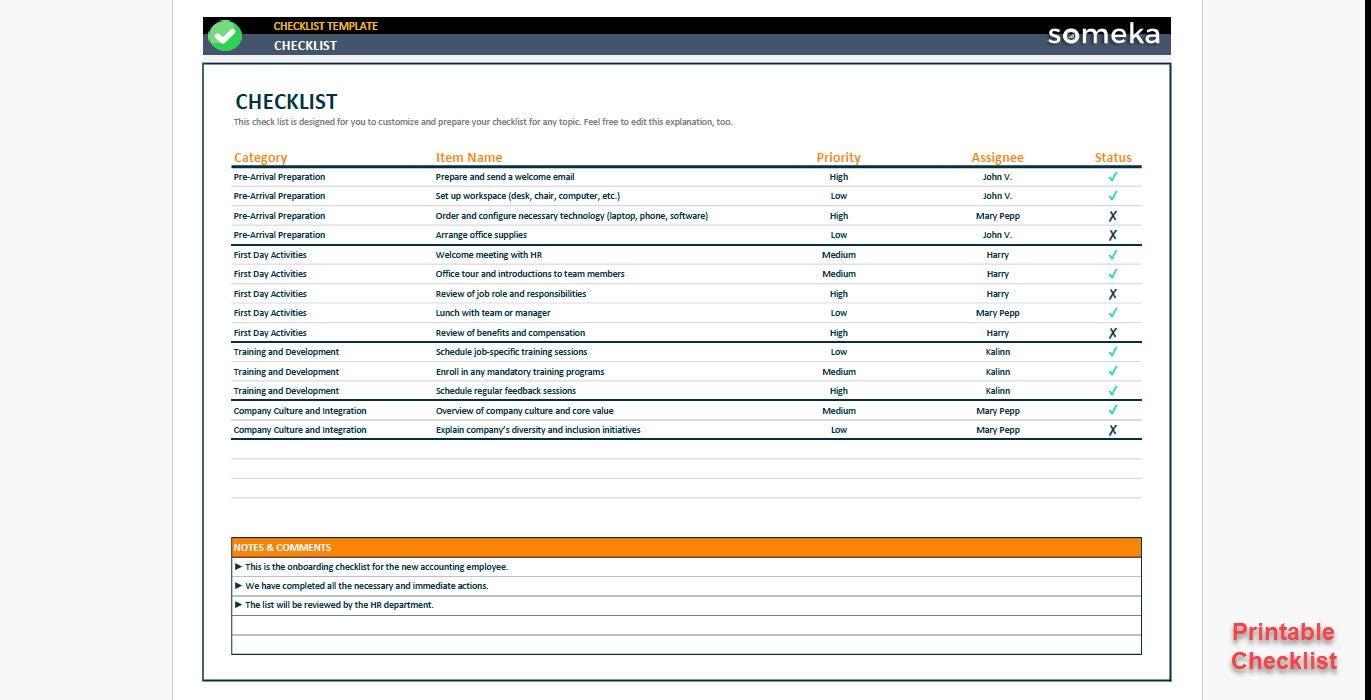 Excel Checklist Template | Create Your Smart To-do Lists | Dynamic Dashboard | Checklist Tracker ...