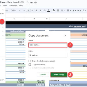 Balance Sheet Google Sheets Template | Printable Balance Sheet ...