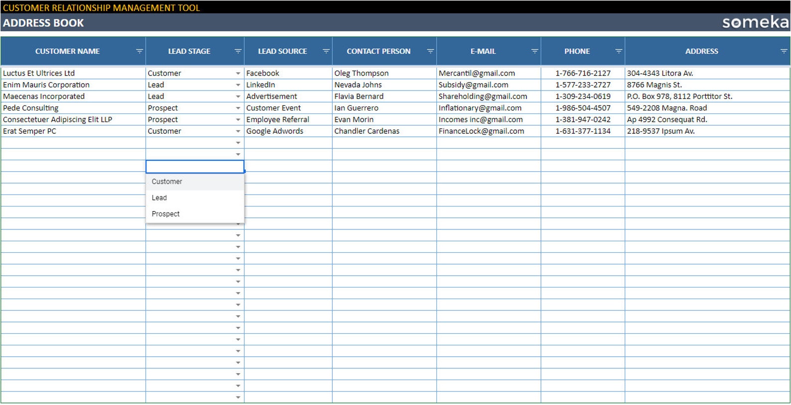 CRM Template | Google Sheets | Customer Relationship Management - Etsy