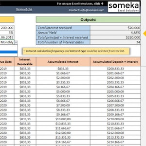Savings Interest Calculator: Simple & Compound Interest (excel ...