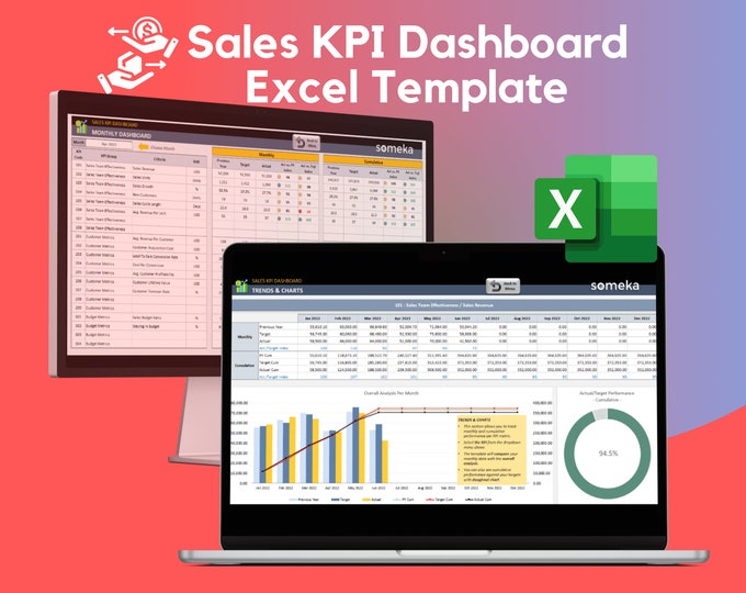 Plantilla de Excel de KPI de ventas / Plantilla de informe de tablero ... Plantilla de Excel de KPI de ventas / Plantilla de informe de tablero ...