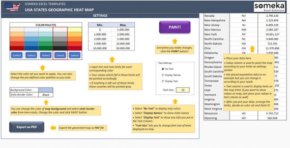 Heat Map Excel Template