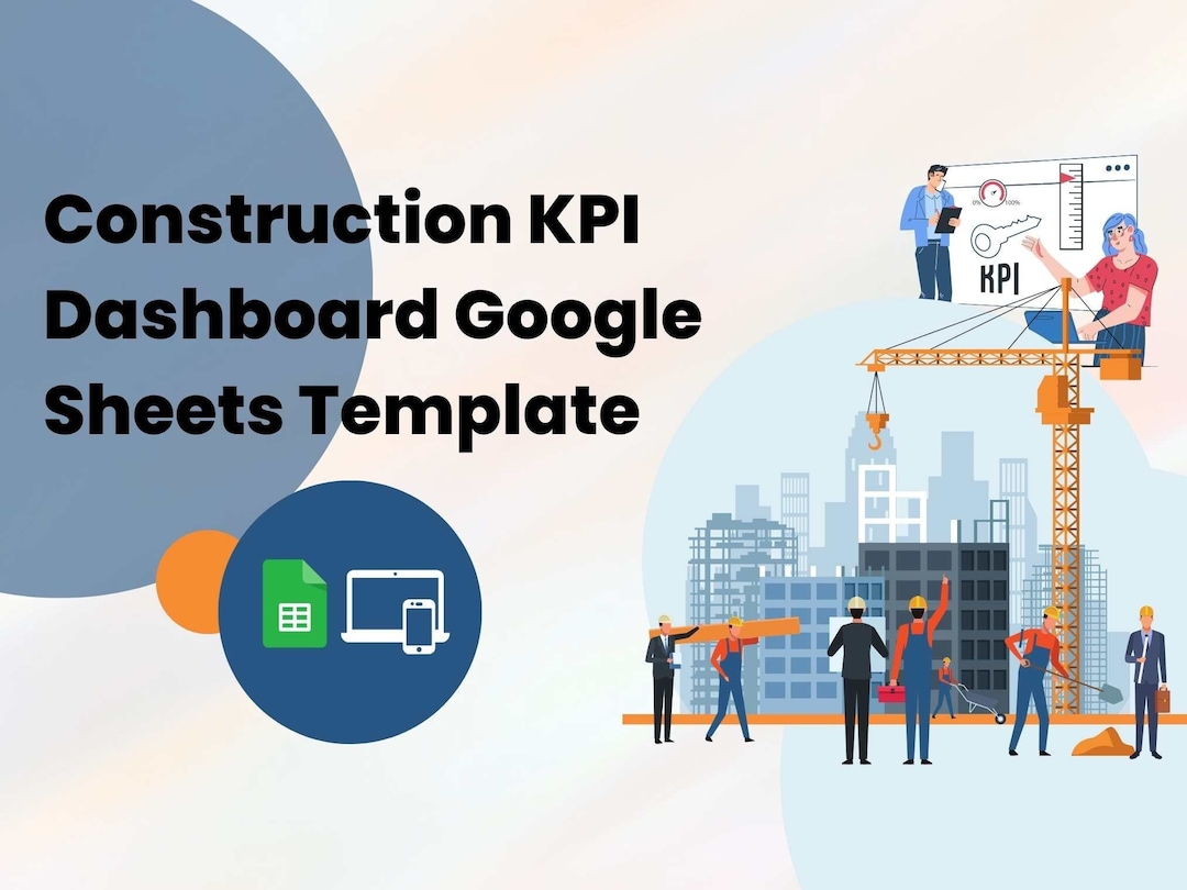 Construction KPI Dashboard: Google Sheets Template - Etsy