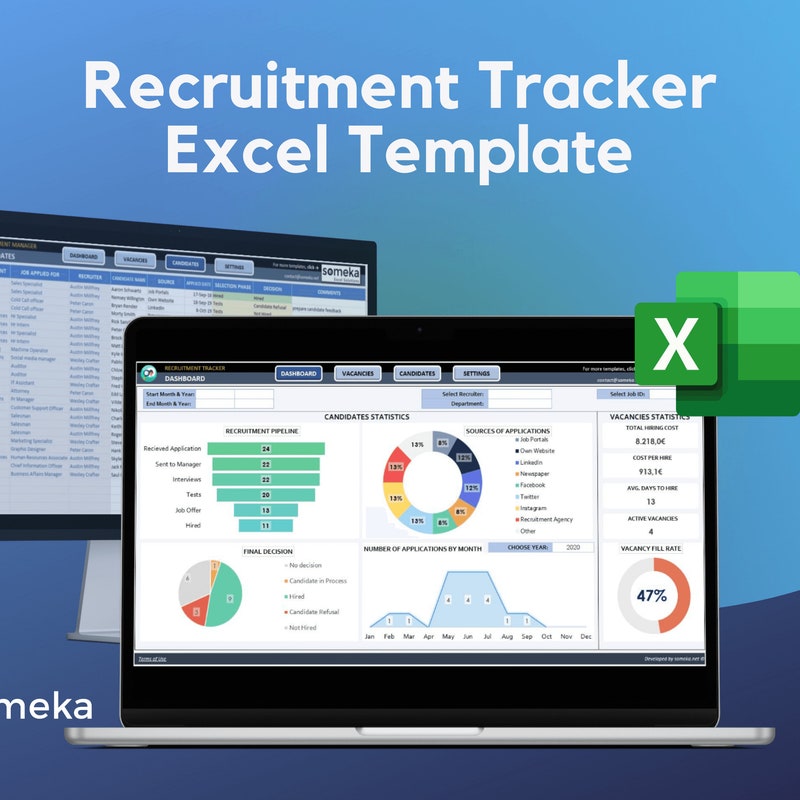 Recruitment Tracker | Excel Template - Etsy