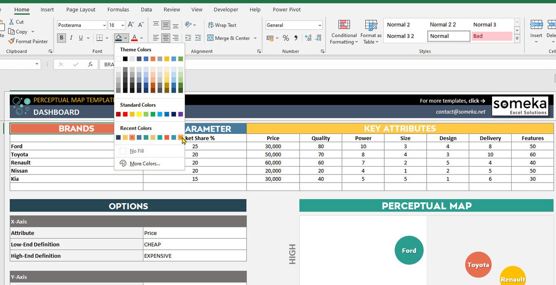 Perceptual Map Template Excel Templates Perceptual Map Excel ...